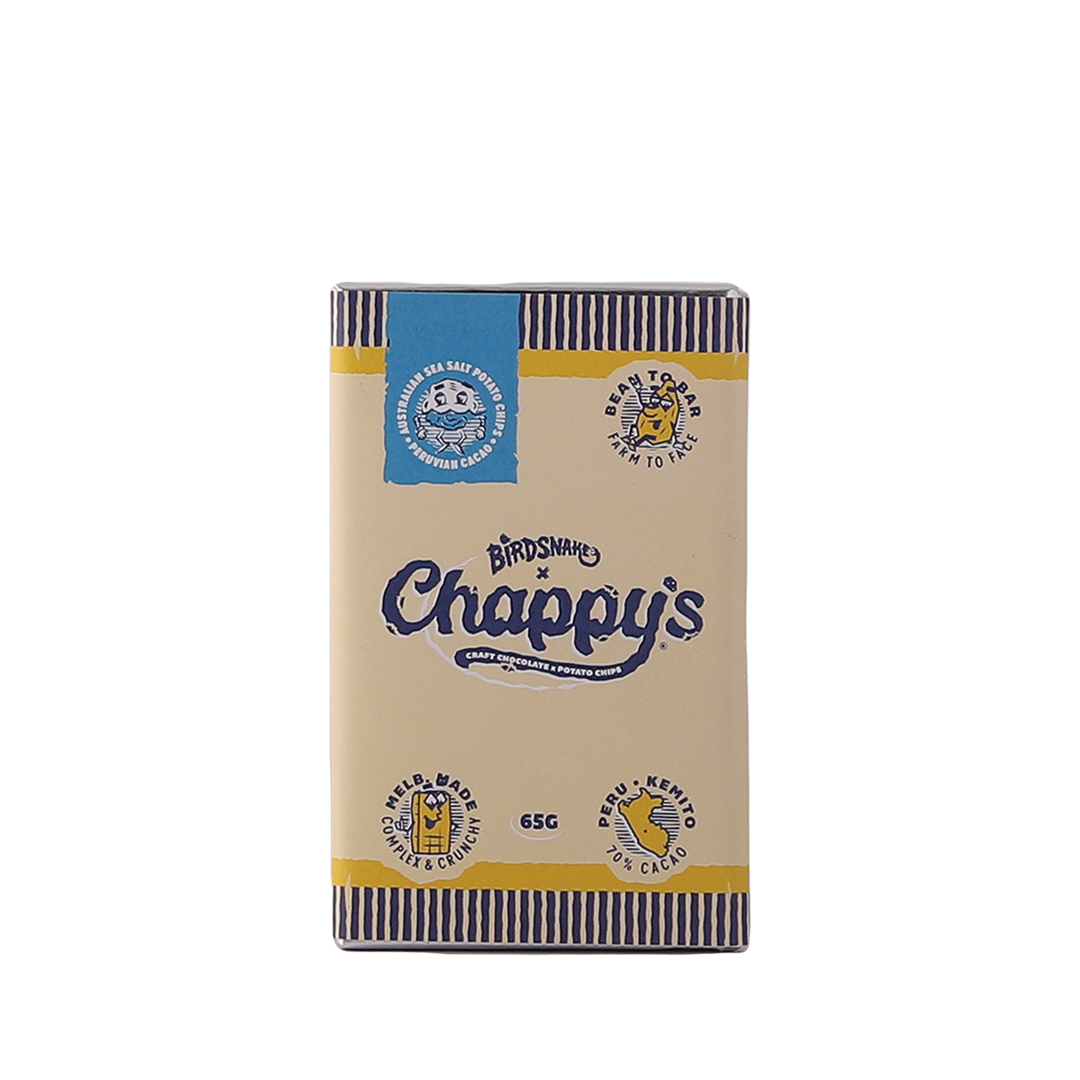 Birdsnake x Chappy's Dark Chocolate w/ Sea Salt Potato Chips - Food ...