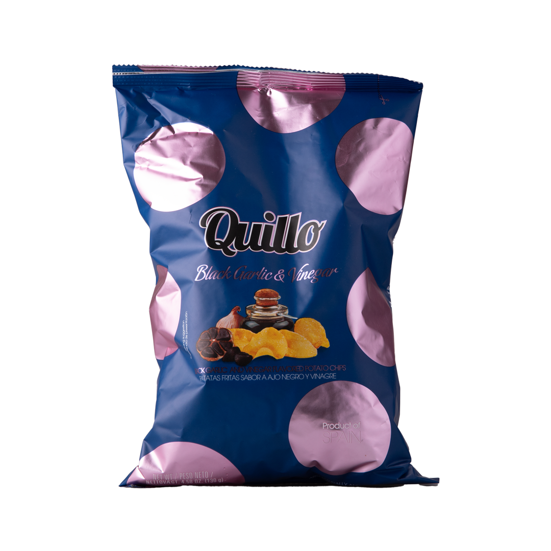 Quillo Black Garlic & Vinegar Chips 130g - Food | Blackhearts and Sparrows