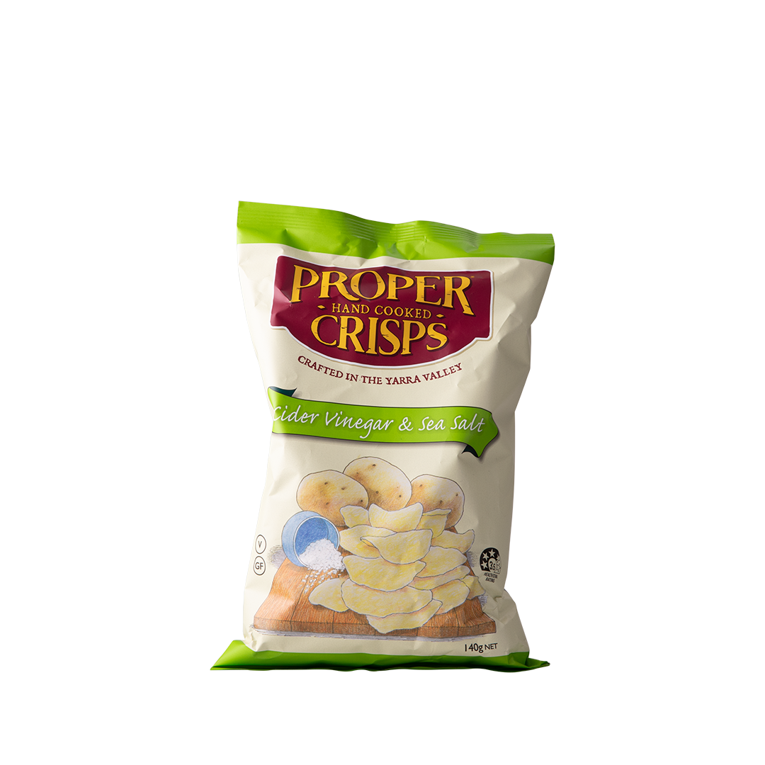 Proper Crisps Apple Cider Vinegar 140g - Food | Blackhearts and Sparrows